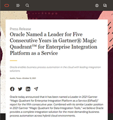 Oracle Named a Leader for Five Consecutive Years in Gartner® Magic ...