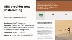 ORS streamlines integration and process management with Oracle Integration Cloud by primeone ...